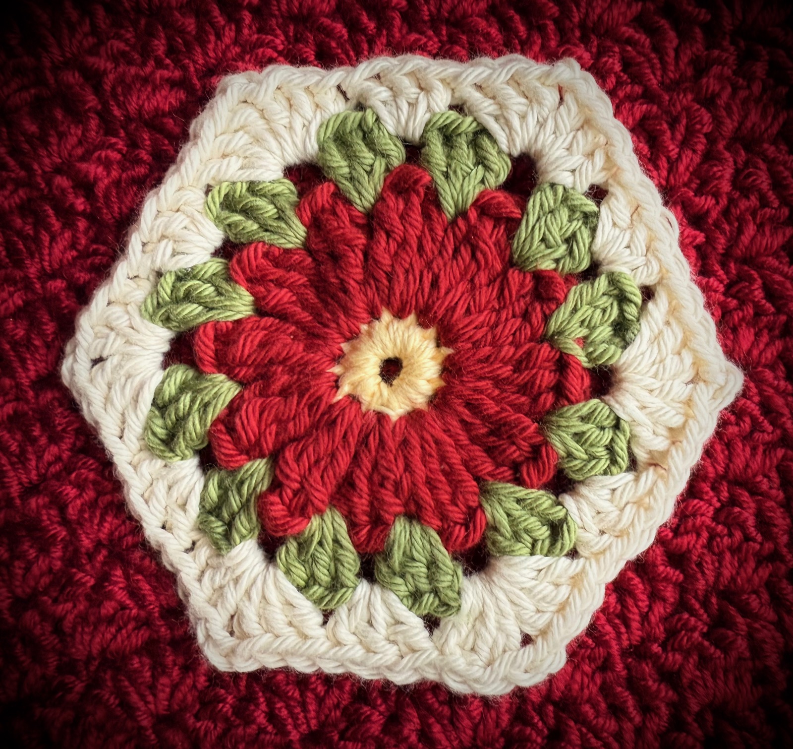 Christmas Crochet Coaster - Kelly Rene Everyday